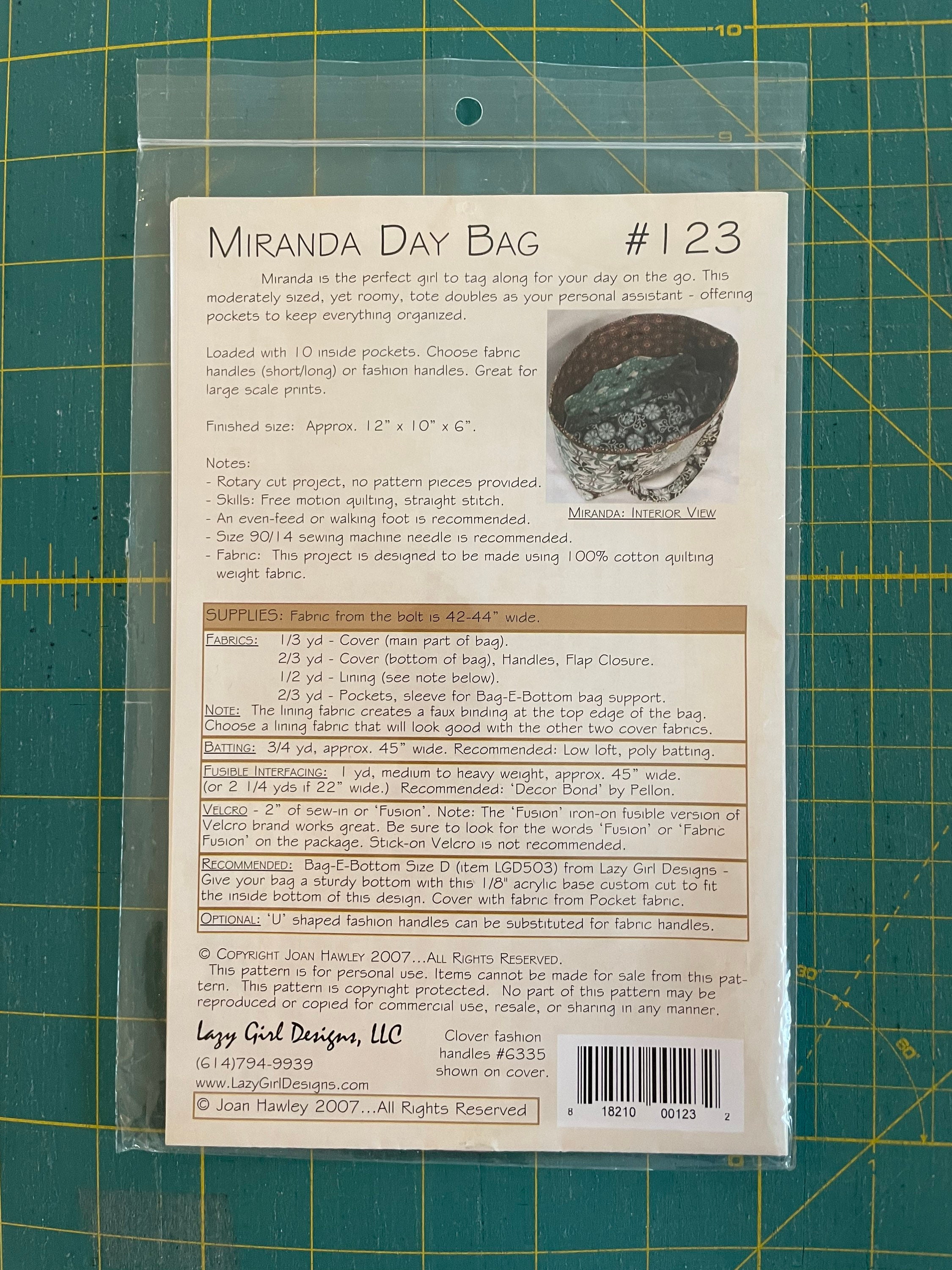 Miranda Day Bag Lazy Girl Designs Pattern by Joan Hawley Paper ...