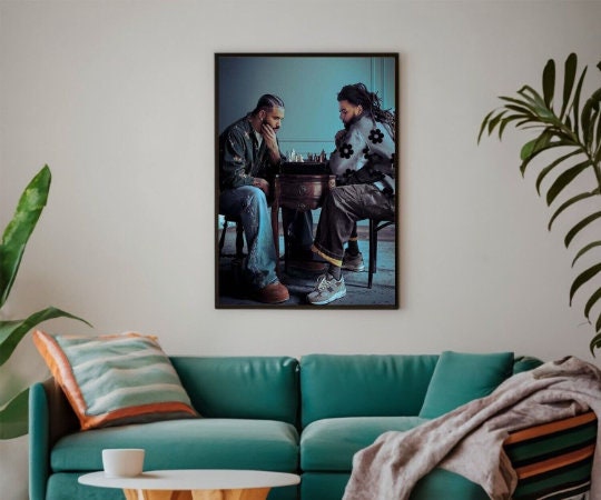 Drake And J Cole First Person Shooter Music Video Chess Poster sold by ...