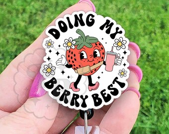 Strawberry Badge Reel - Etsy