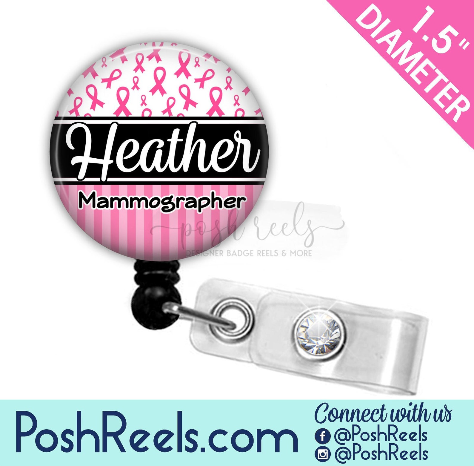 Mammographer Badge Reel Mammography Tech Badge Reel Breast - Etsy