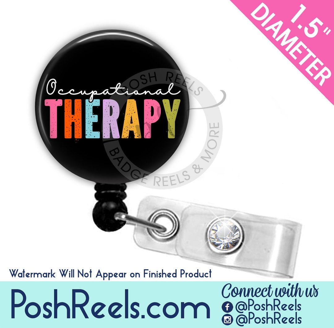Occupational Therapy Badge Reel - OT Gift - OT Swivel Badge Clip ...