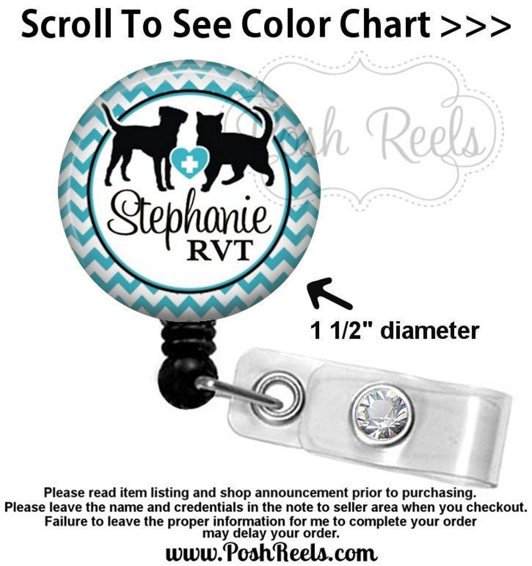 Veterinary Badge Reel Vet Tech Badge Reel Dvm Badge Reel - Etsy