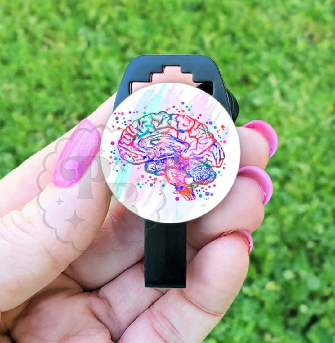 MRI Safe Retractable Badge Reel - Anatomical Brain Badge Reel - Non ...