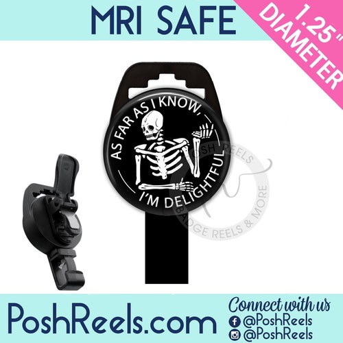 Funny MRI Safe Retractable Badge Reel as Far as I Know - Etsy