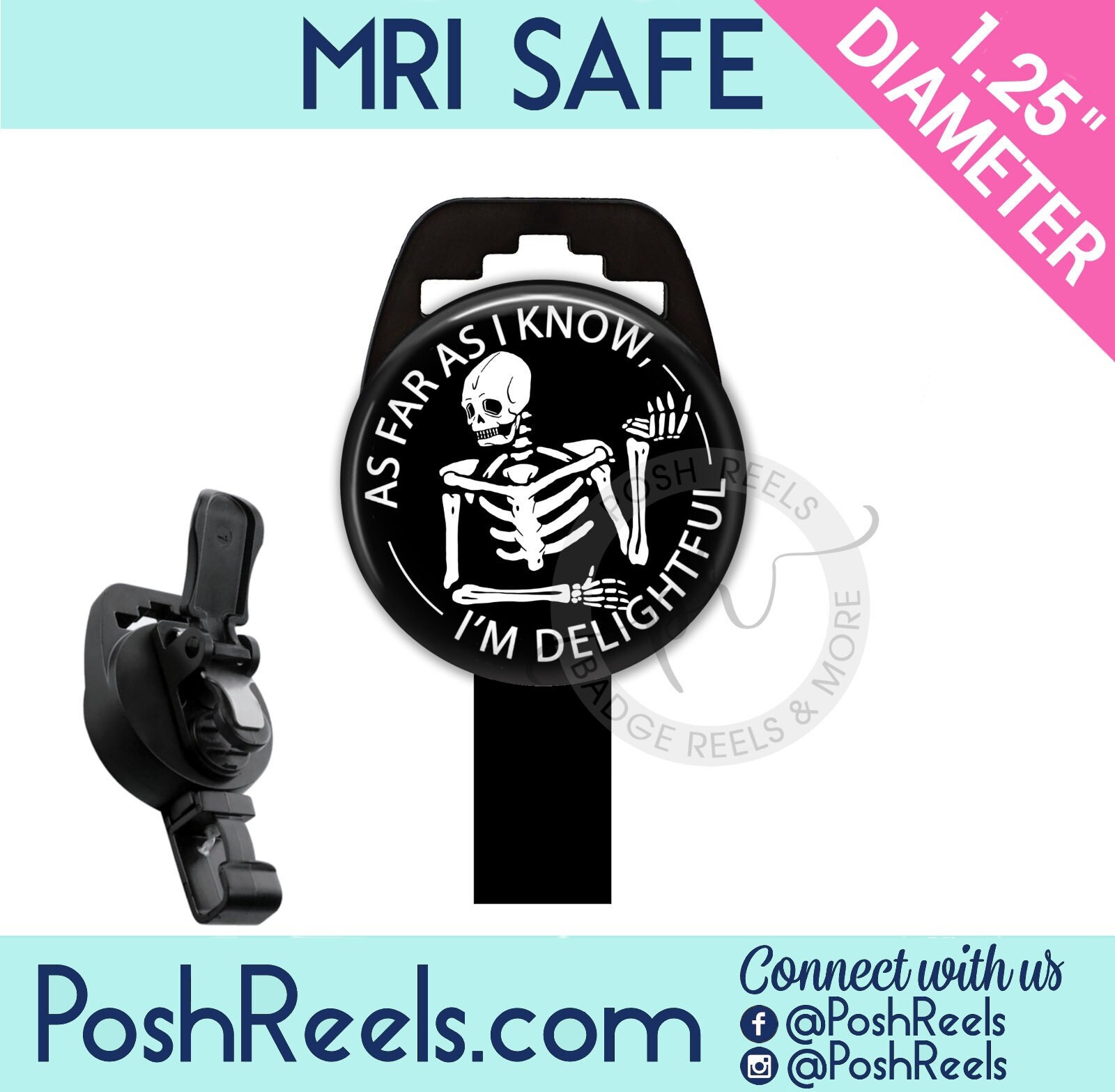 Funny MRI Safe Retractable Badge Reel as Far as I Know - Etsy