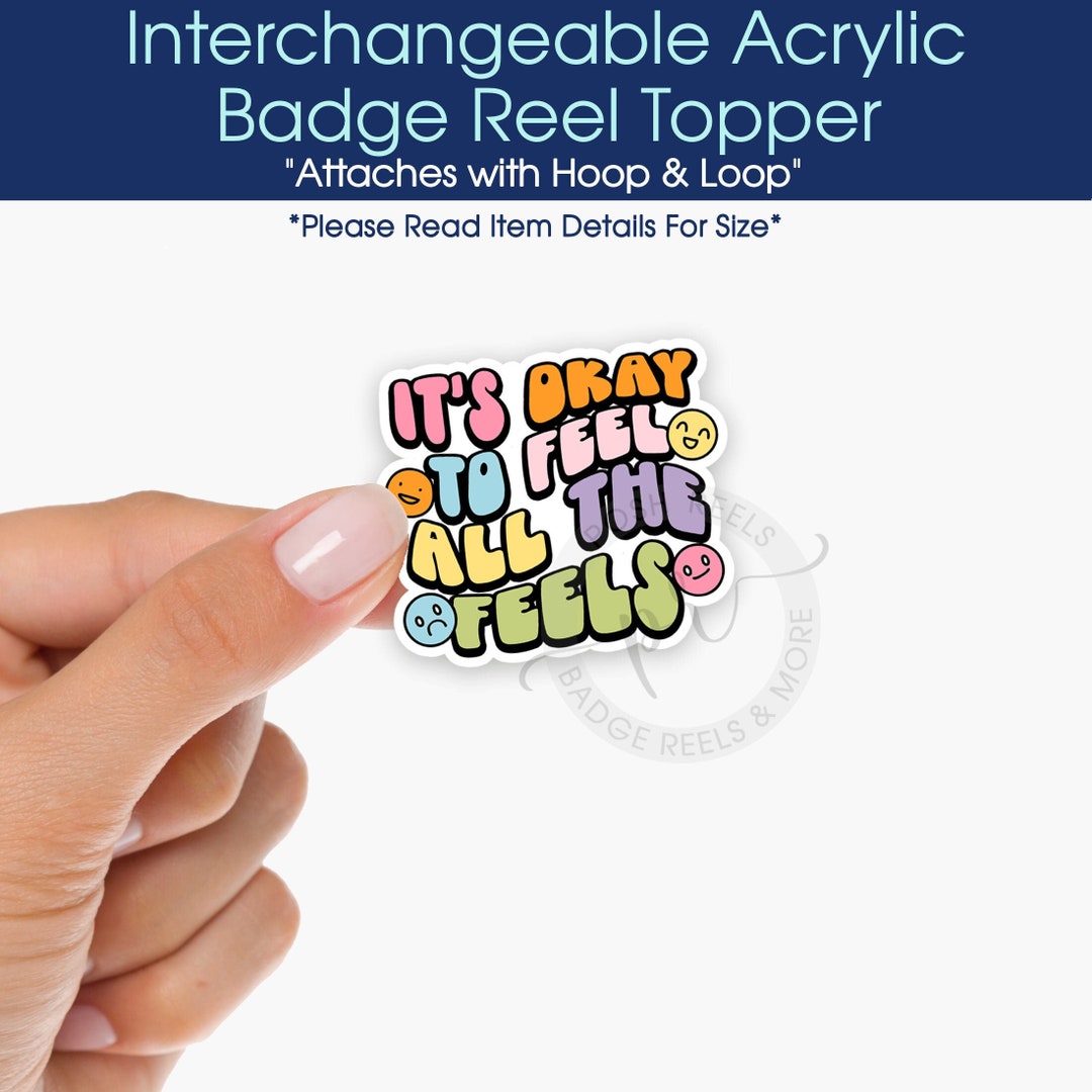 Mental Health Interchangeable Acrylic Badge Reel Topper - Acrylic ...