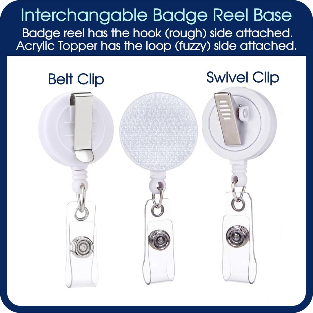 Interchangeable Badge Reel Base for POSH REELS Acrylic Toppers - Etsy
