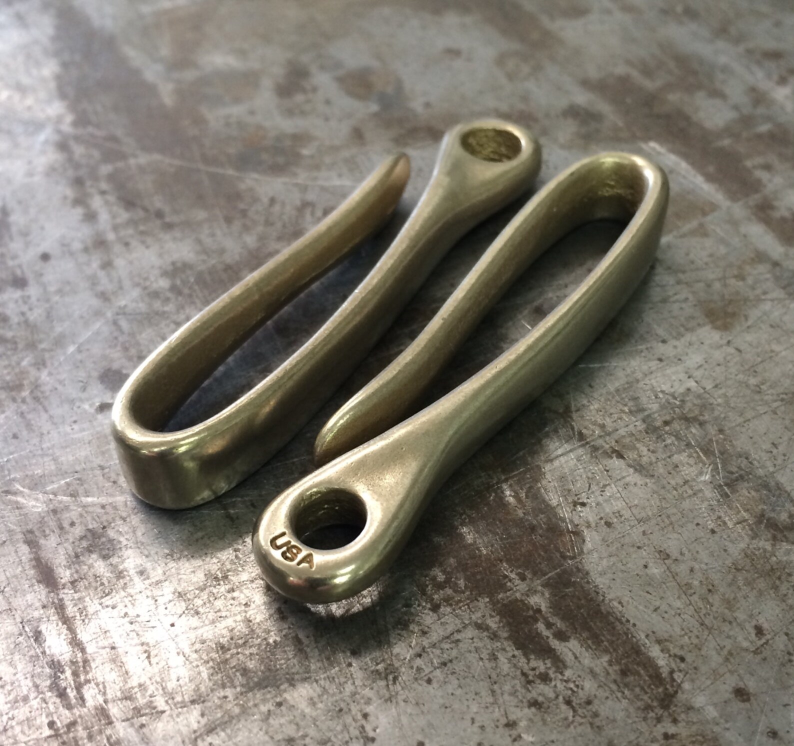 Solid Brass Key Loop Belt Hook - Made in USA - Etsy