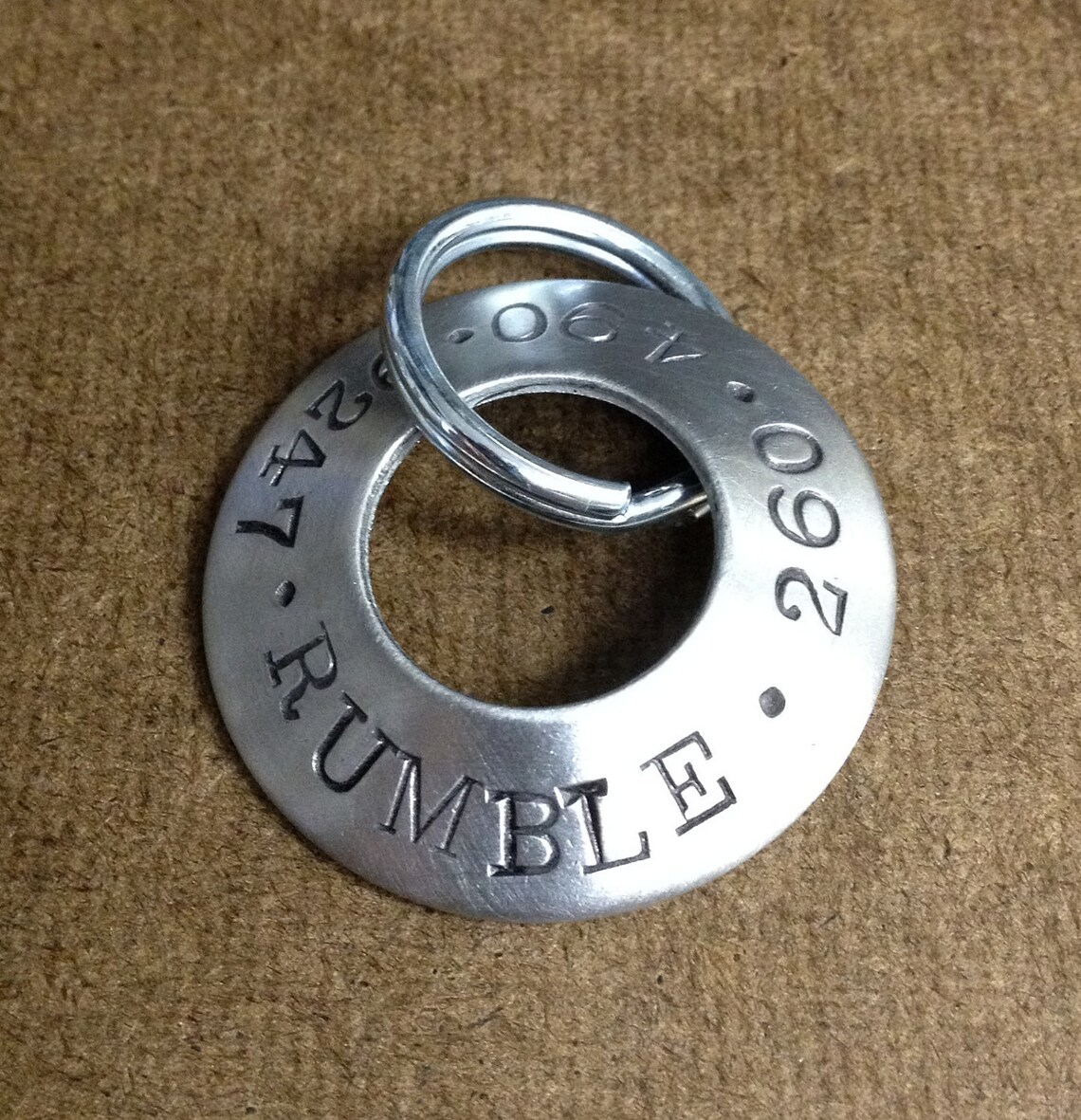 Hand Stamped Dog Tags Made to Order 1-1/4 Brushed - Etsy