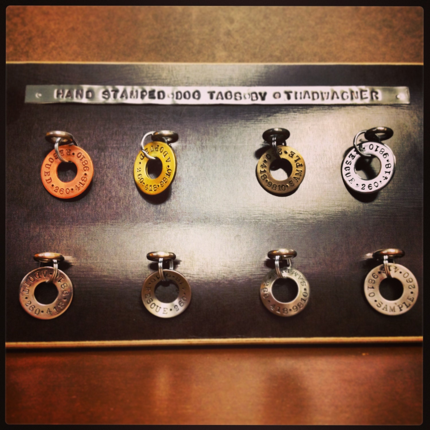 Hand Stamped Dog Tags Made to Order 1-1/4 Polished - Etsy