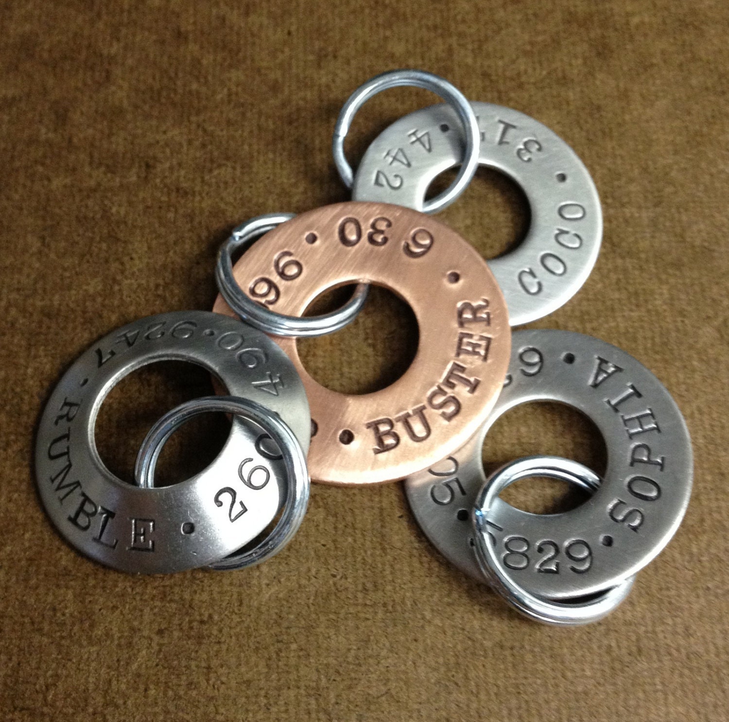 Hand Stamped Dog Tags Made to Order 1-1/4 Brushed - Etsy