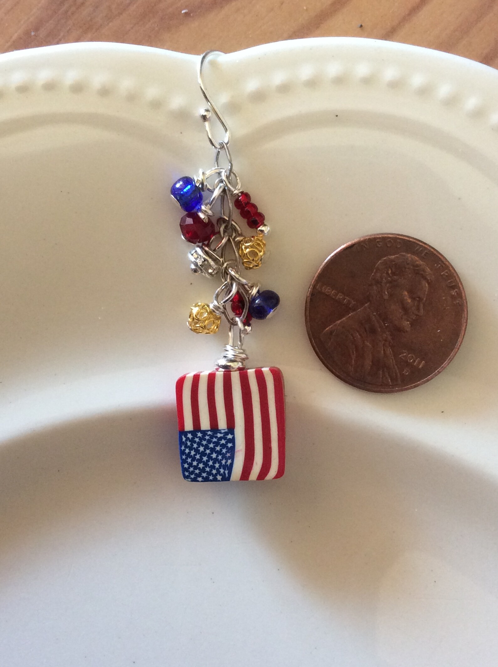 American Flag Jewelry/american Flag Dangle Earrings/american Flag ...