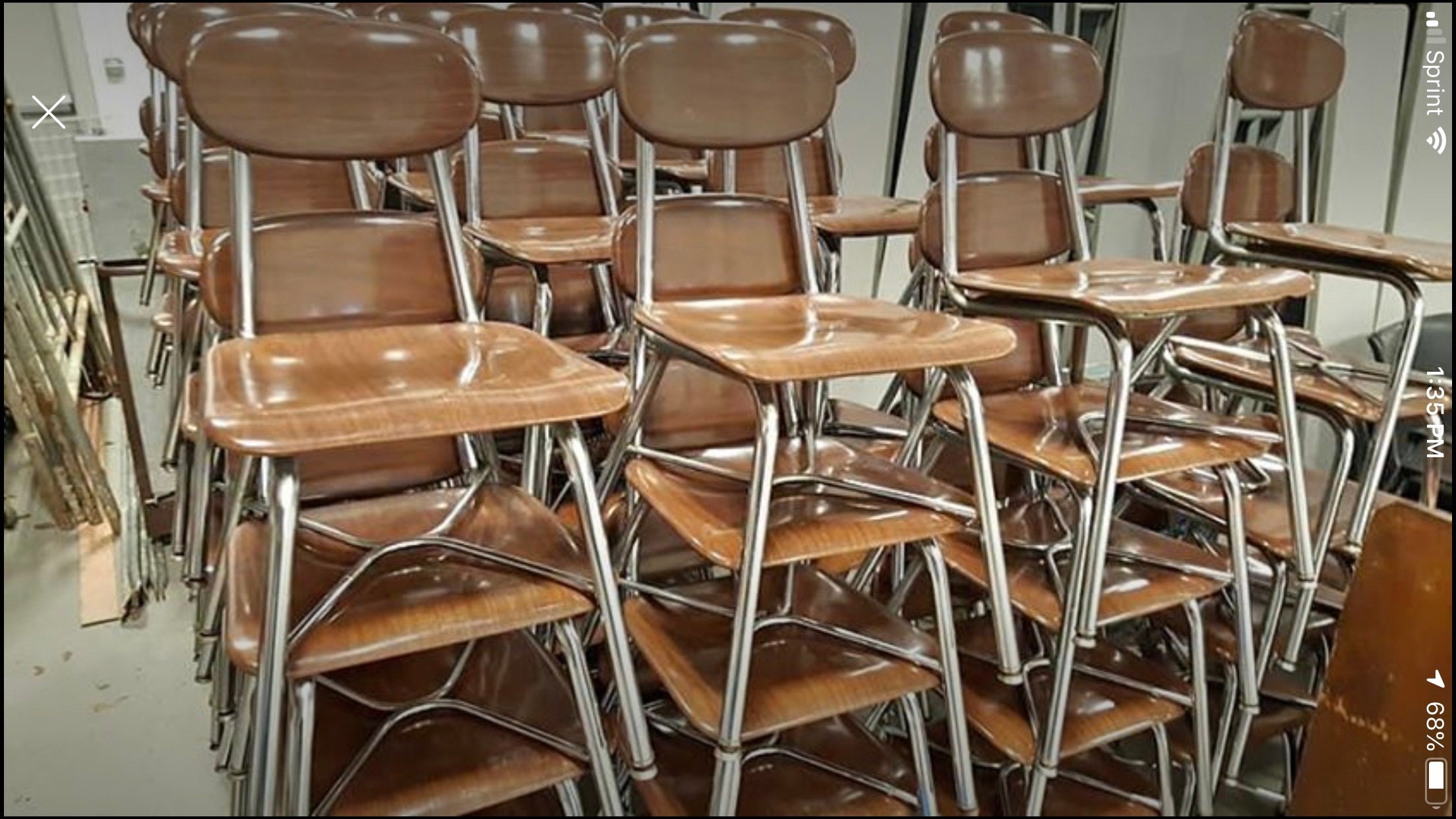 Vintage Metal School Chair Adult Sized Cafe Chairs Coffee | Etsy