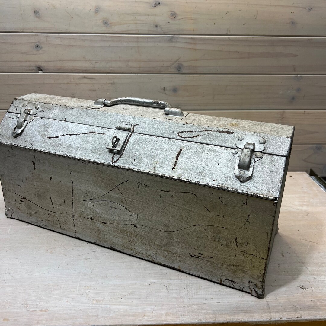 Vintage Industrial Tool Box Metal Box Machine Tool Box - Etsy