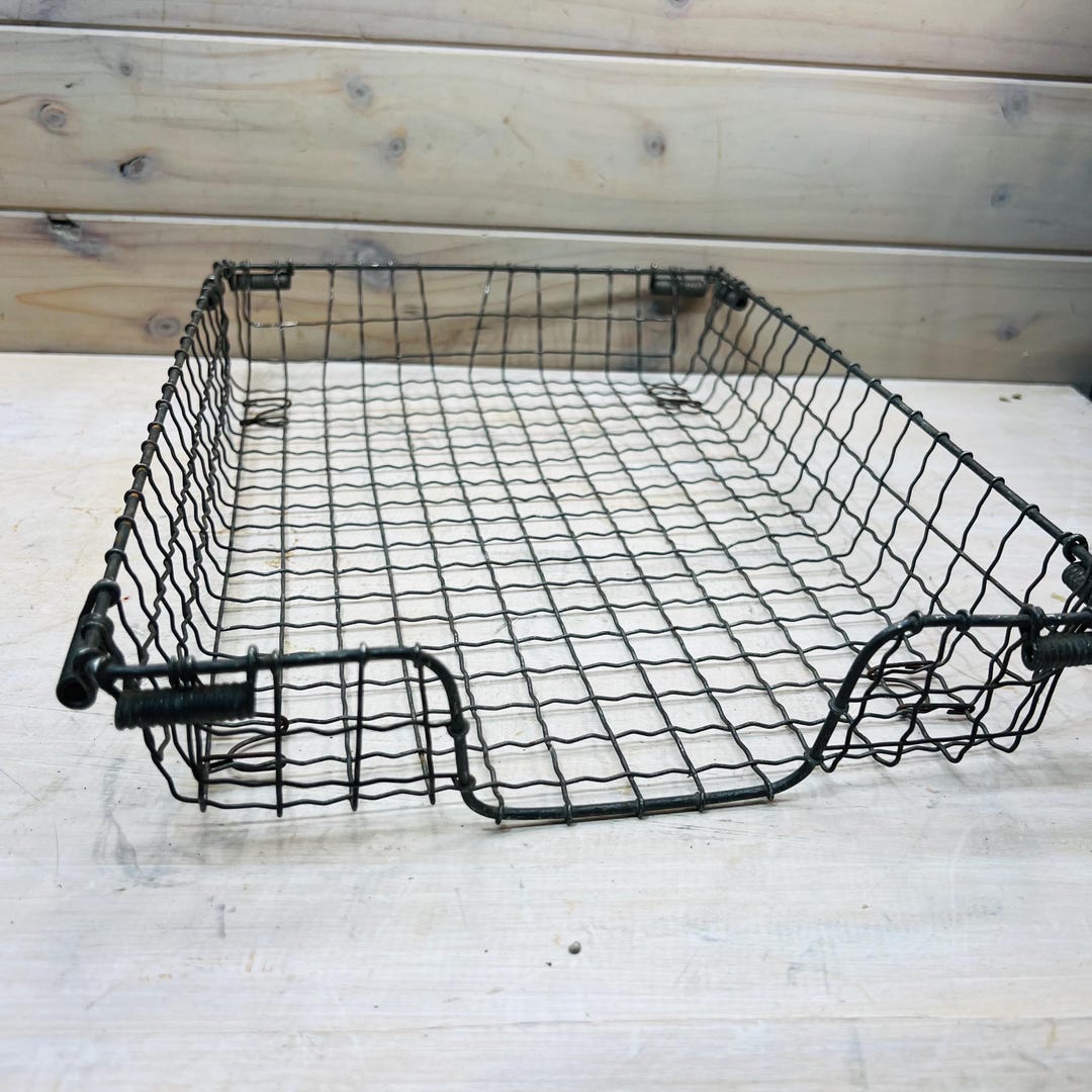 Vintage Industrial Wire Metal File Holder, Desk Top, Metal Organizer ...