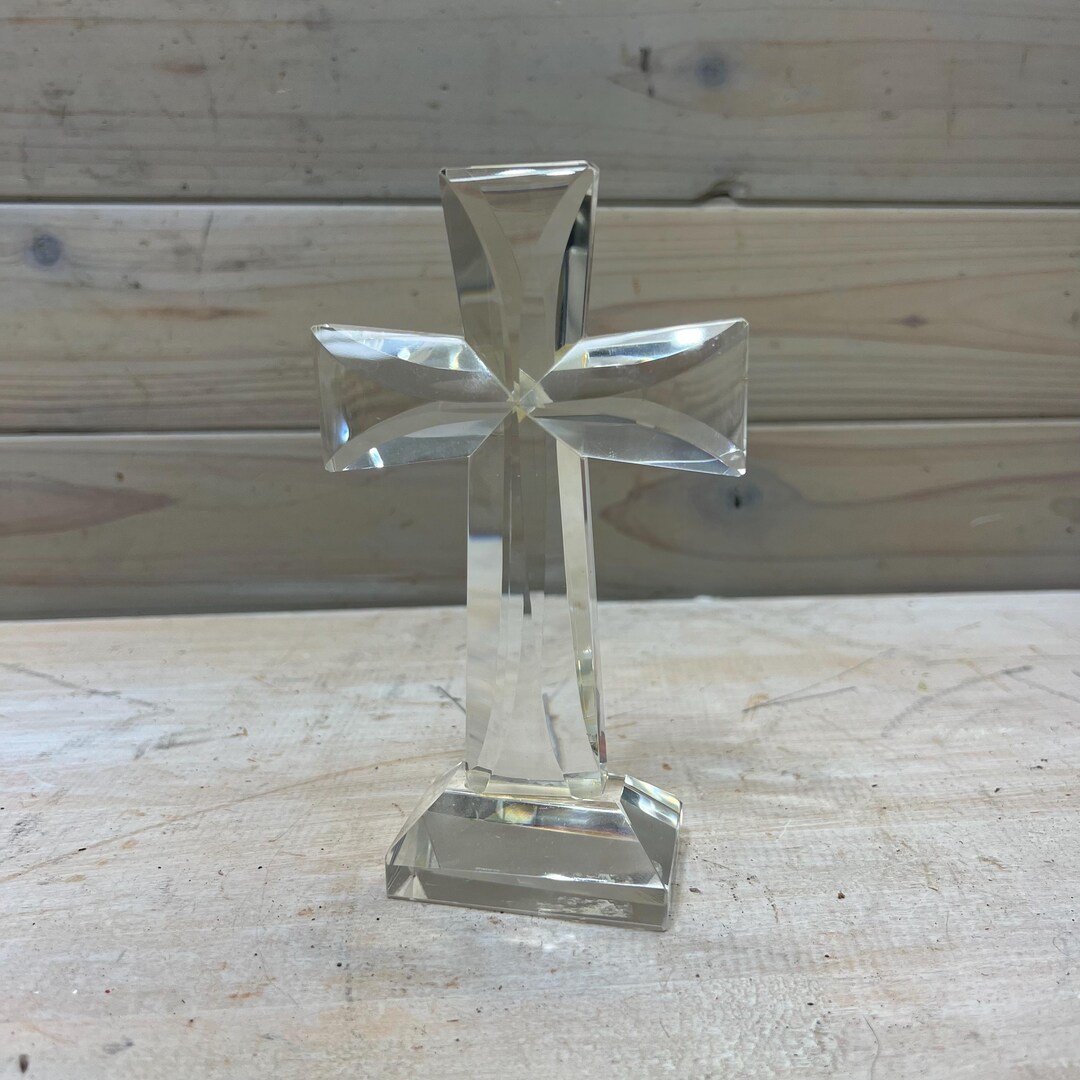 Vintage Crystal Crucifex, Cross Reliougious Cross, Religion, Decor ...