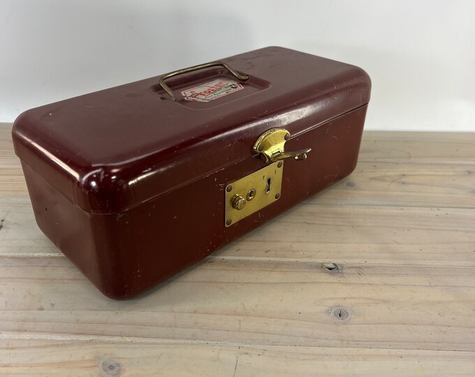 Vintage Metal, Storage Box, File Box, Office Box, Cash Box, Foster Line ...