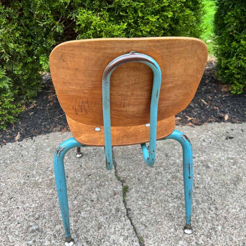 School Chairs Adult Sized American Made Wood and Metal - Etsy