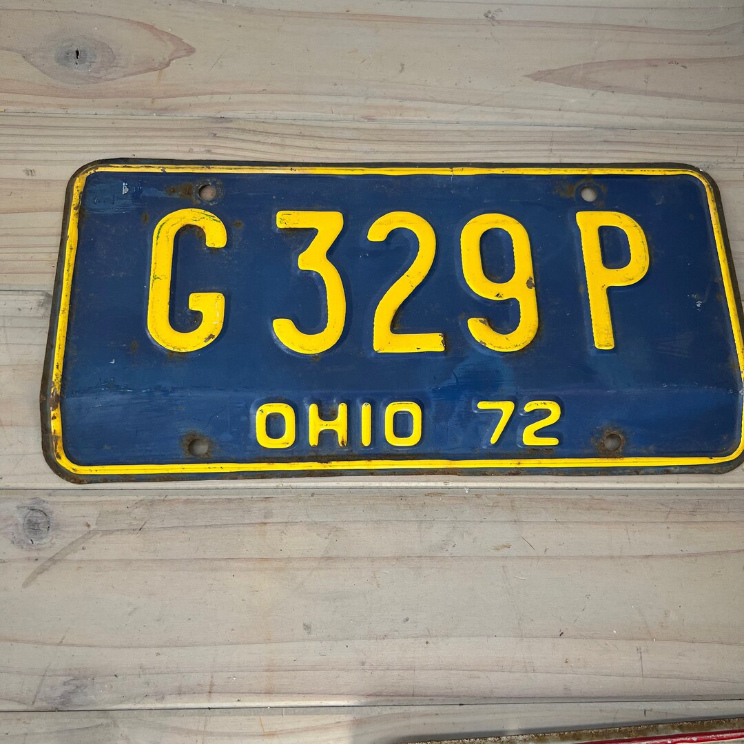 Vintage Ohio License Plate 1970, 70's, Ohio, Man Cave, Fathers - Etsy
