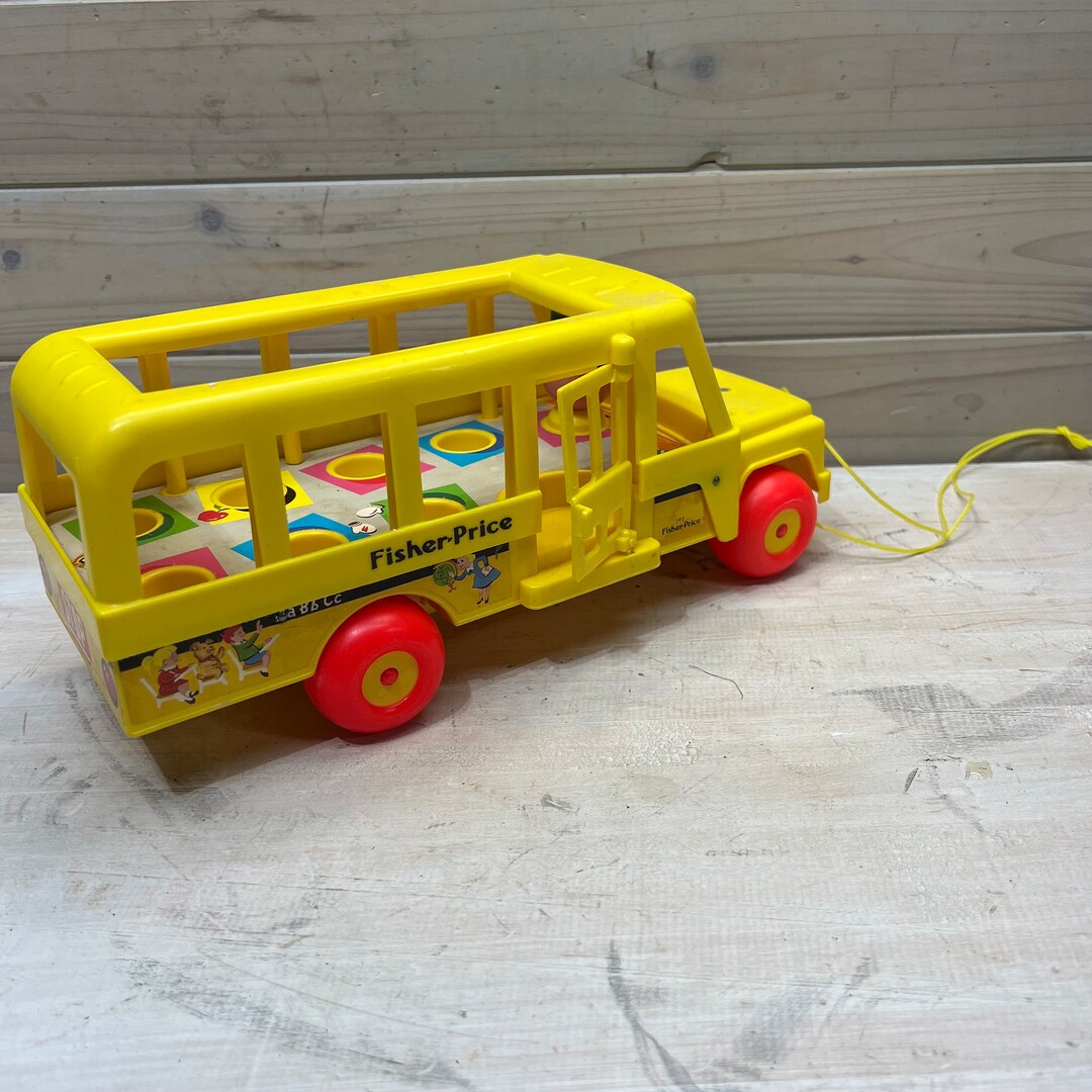 Fisher Price Toy School Bus, Vintage Toy, Toy Car, School - Etsy