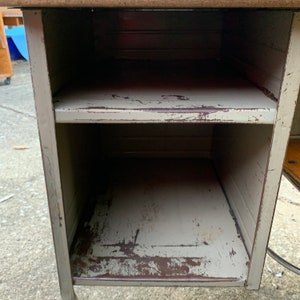 Vintage School Desk Metal, Cubby Desk, School Desk, 7 in Stock 25" H - Etsy