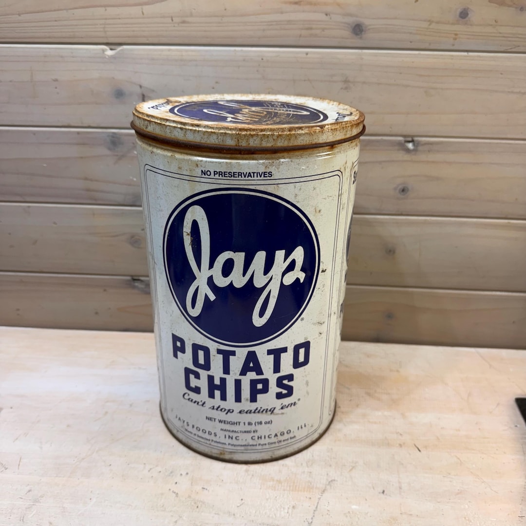 Vintage Jays Chip Canister, Storage Container, Advertising - Etsy