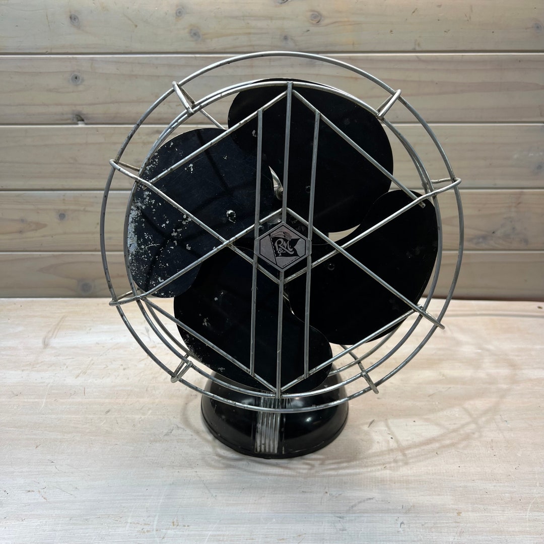 Vintage Metal Fan Black Industrial Metal Table Fan, Rotating Fan - Etsy