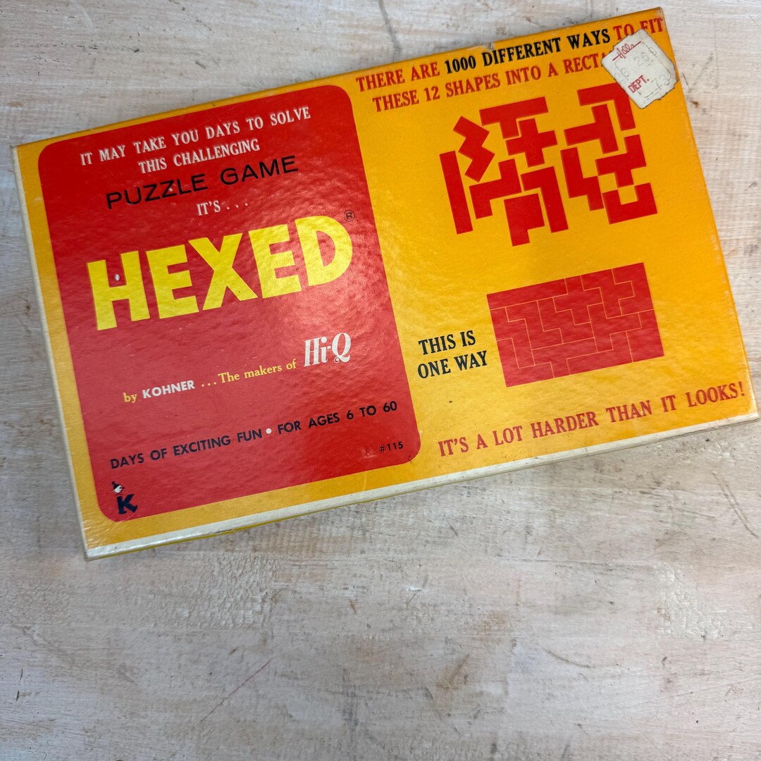 Vintage Hexed Hi Q Game, Puzzle Game, Tangrams, Pentominoes - Etsy