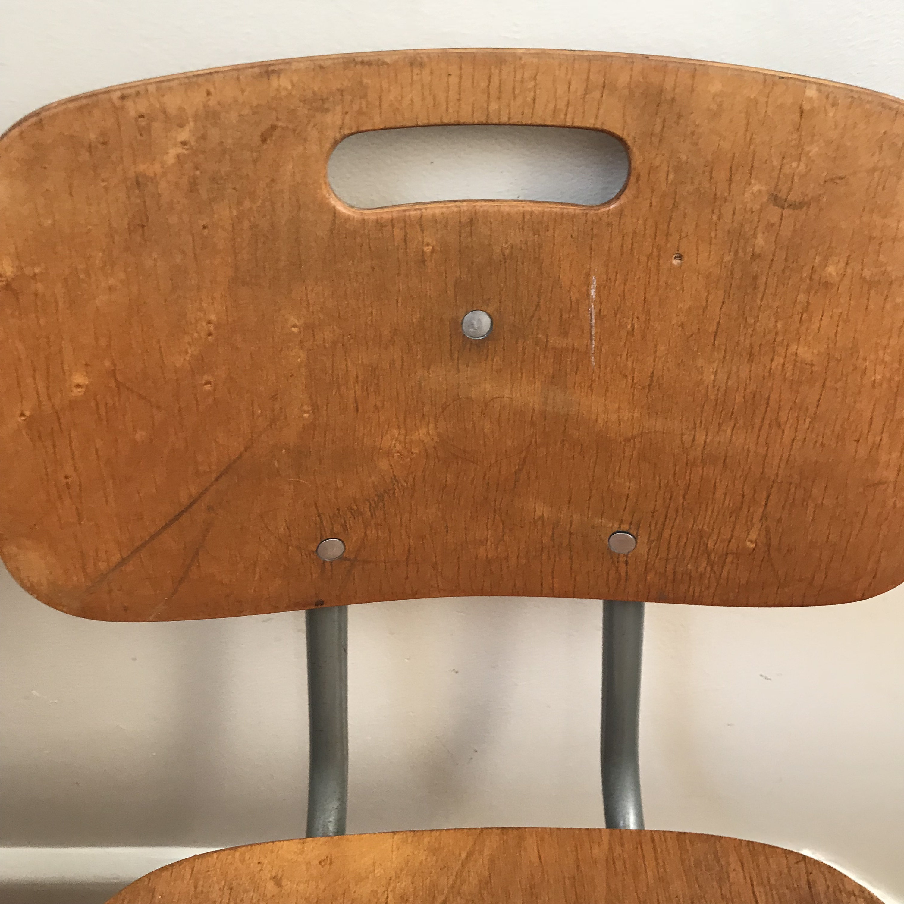 School Chair Adult Sized American Made Wood and Metal | Etsy