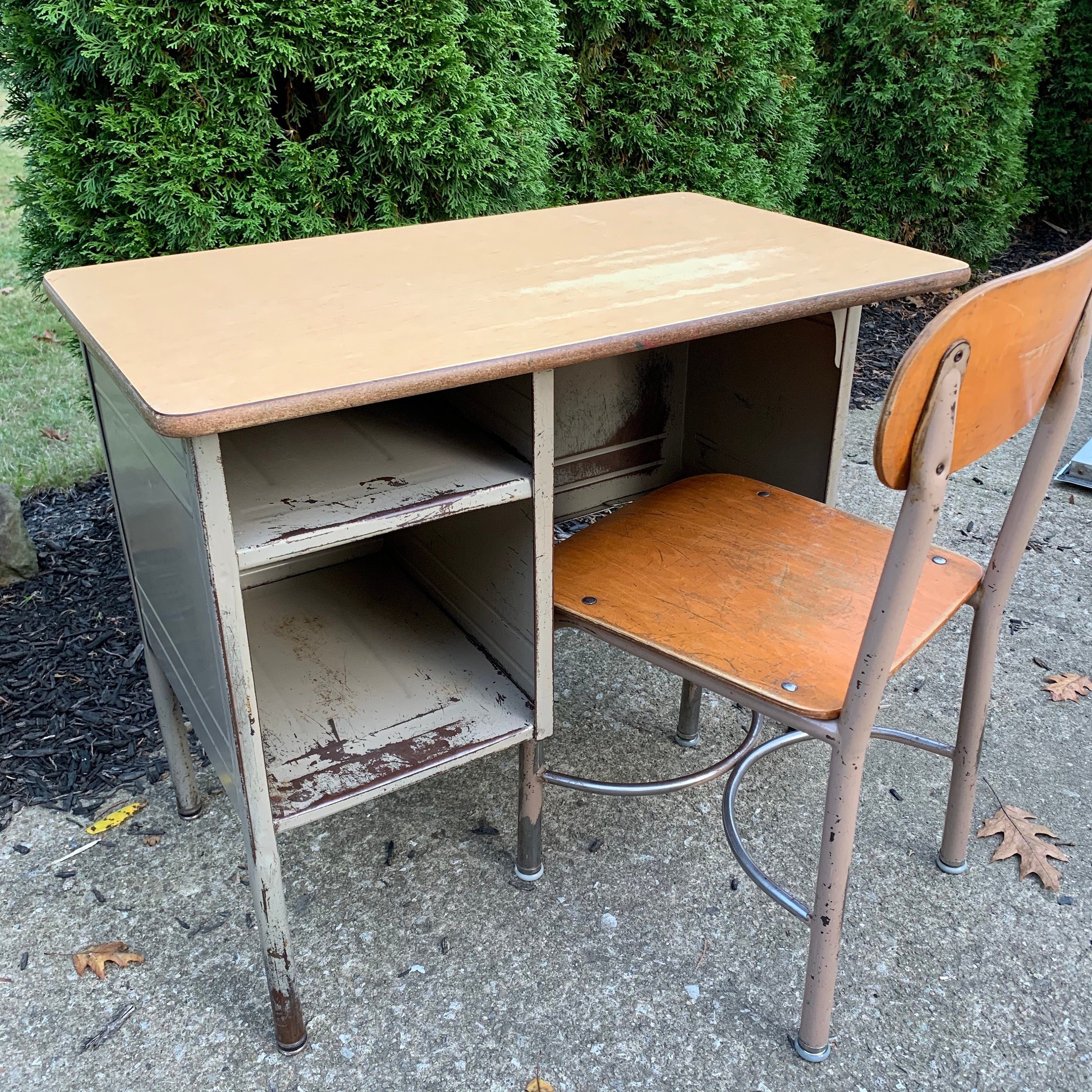 Vintage School Desk Metal Cubby Desk School Desk Large Quantity Available 25 H Etsy