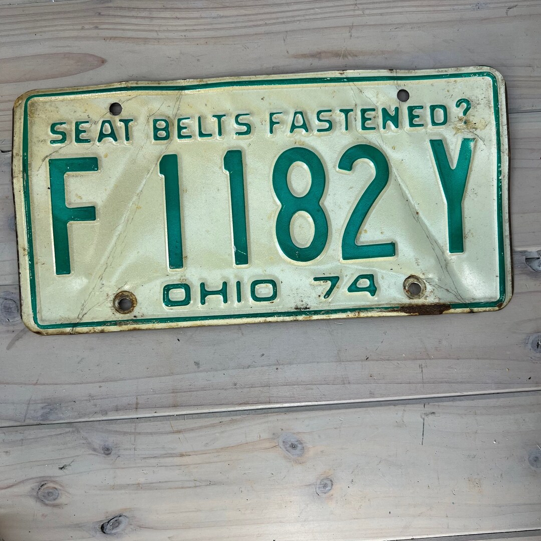 Vintage Ohio License Plate 1970, 70's, Ohio, Man Cave, Fathers - Etsy