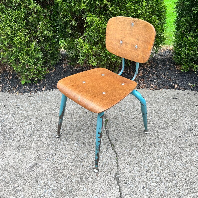 School Chairs Adult Sized American Made Wood and Metal - Etsy