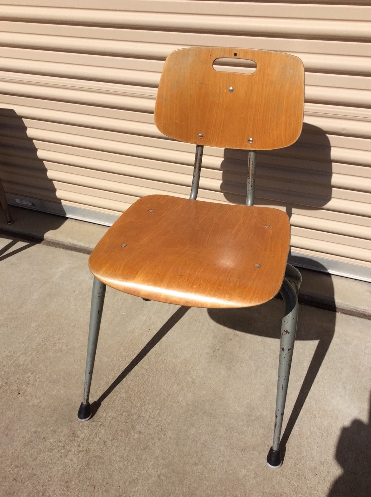 School Chair Adult Sized American Made Wood and Metal | Etsy