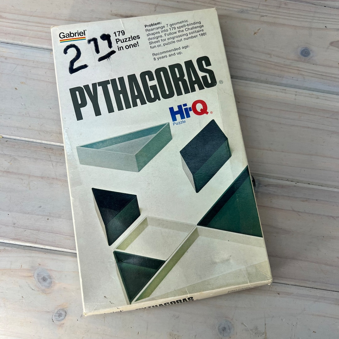 Vintage Pythagoras Hi Q Game Puzzle Game Tangrams Etsy
