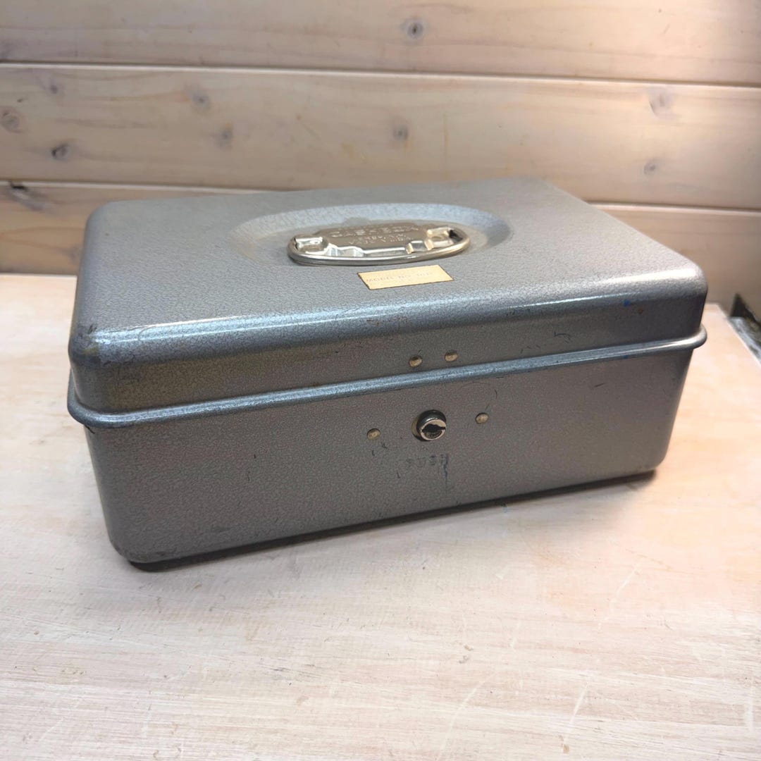 Vintage Metal, Storage Box, File Box, Office Box, Cash Box, Union Metal ...