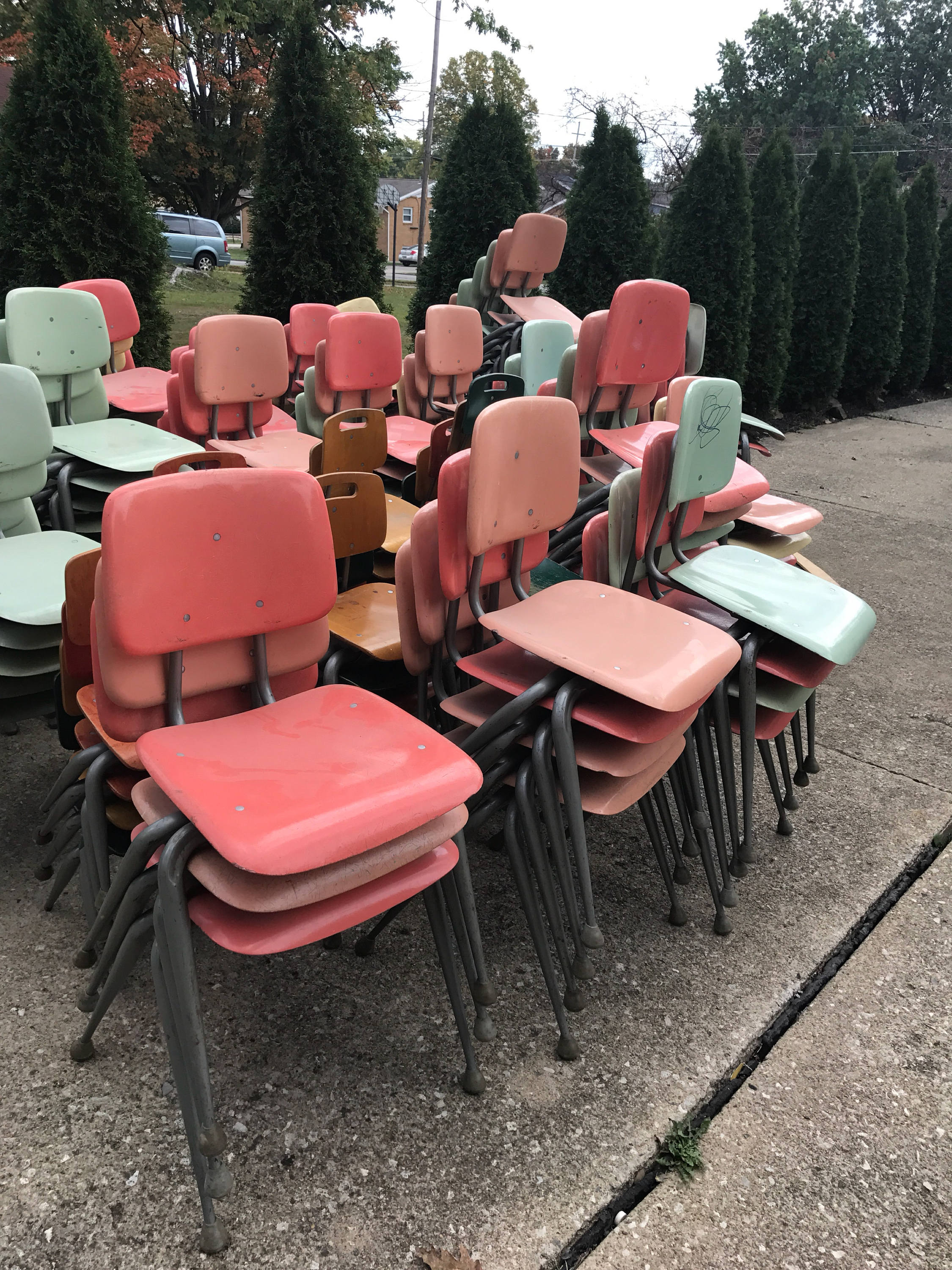 School Chair American Made Brunswick Fiberglass Metal | Etsy