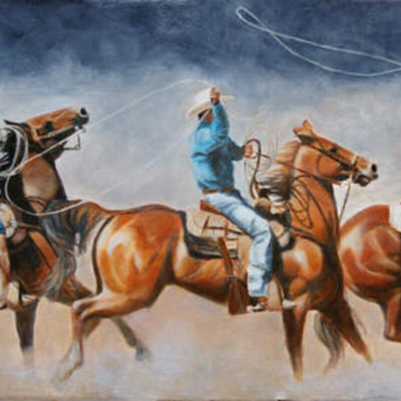 Cowboy Painting - Etsy