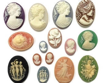 Natural Black Seashell Lady Cameos Engraved Ladies Figure - Etsy