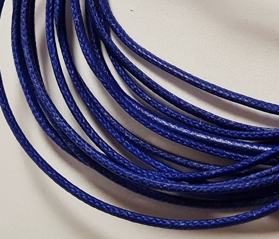 Royal Blue Waxed Braided 2mm. Vintage Cotton Cord - DIY Jewelry Beading ...