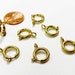 18 Pieces Vintage Brass Round 12mm. Ring With Steel Spring Clasps DIY ...