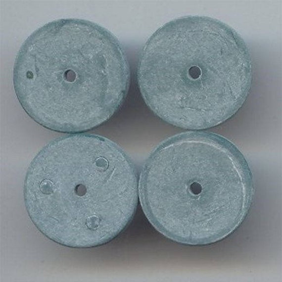 12 Vintage Matte Sea Green Acrylic 2x22mm. Round Flat Disc | Etsy