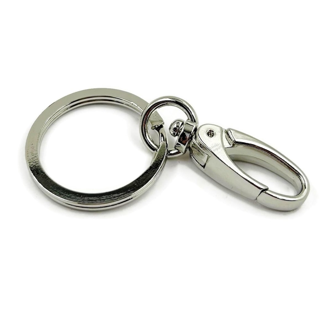 Vintage Silver-plated Steel 3" Heavy Duty Swivel Claw Trigger Clip Key ...