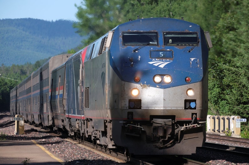 Amtrak Empire Builder Train, West Glacier, Montana | Photo Print Wall Art - Etsy