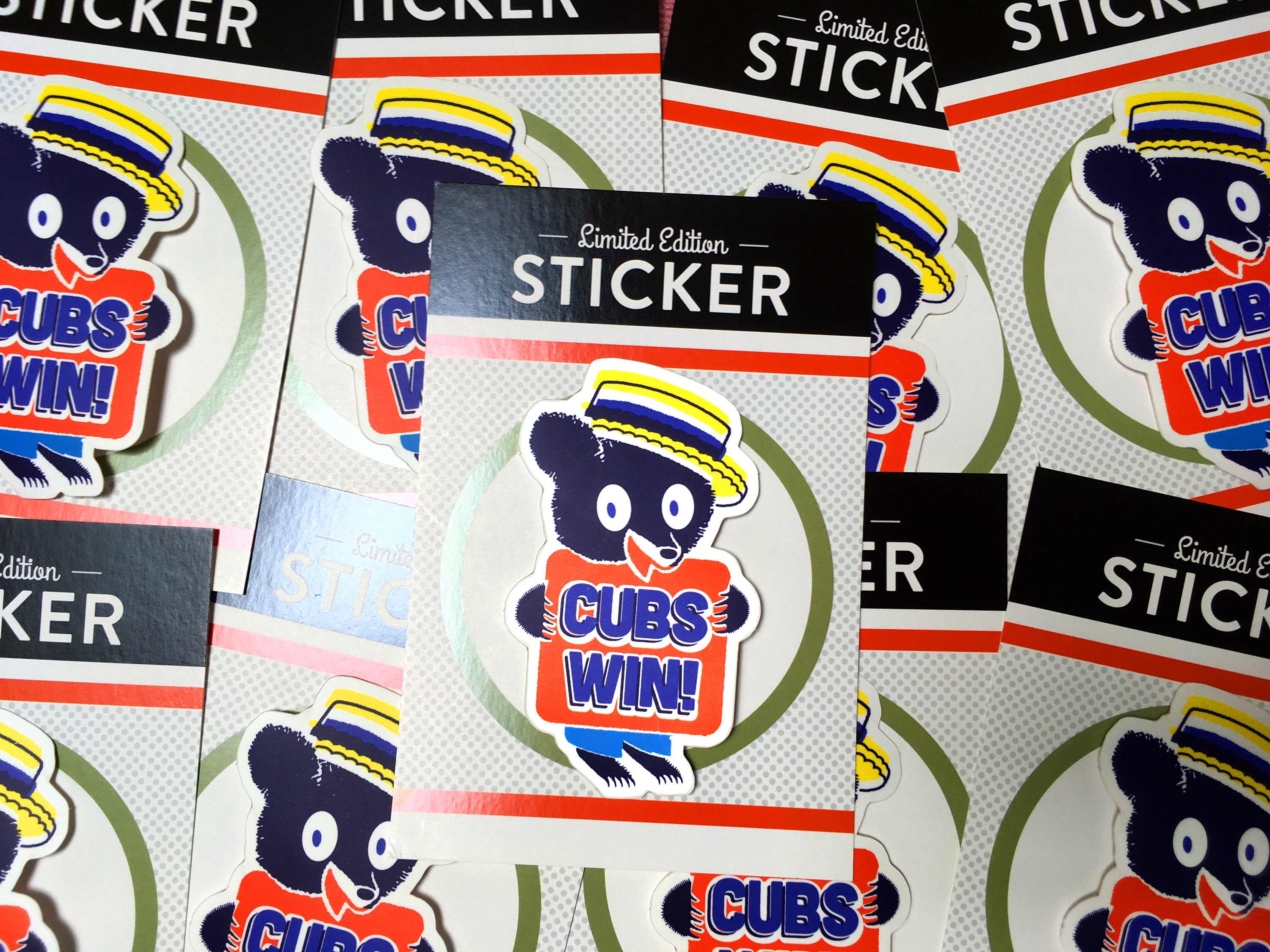Cubs Win Sticker | Etsy