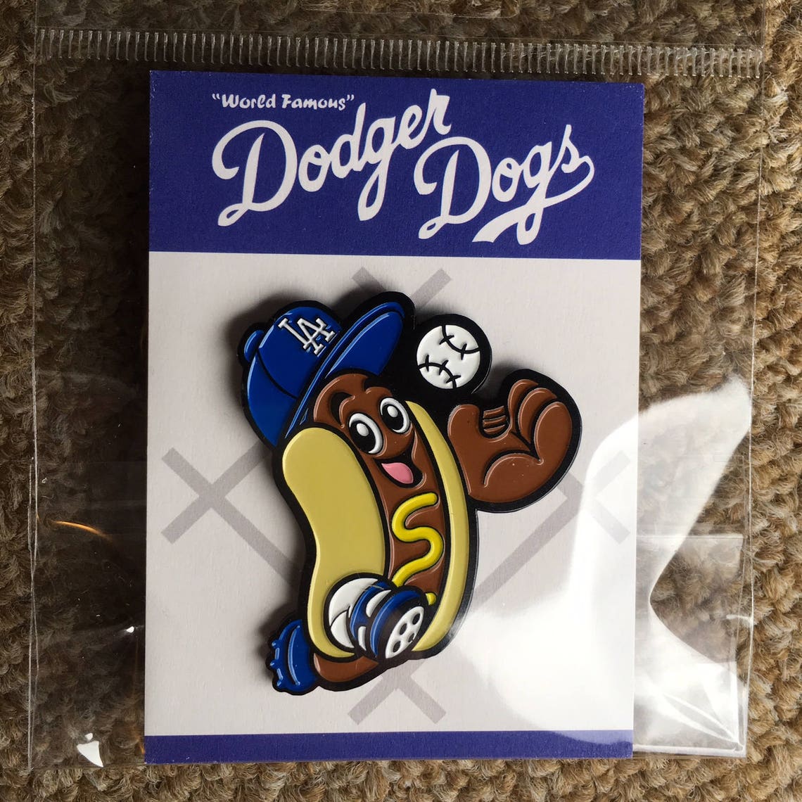 Dodger Dog Enamel Pin - Etsy