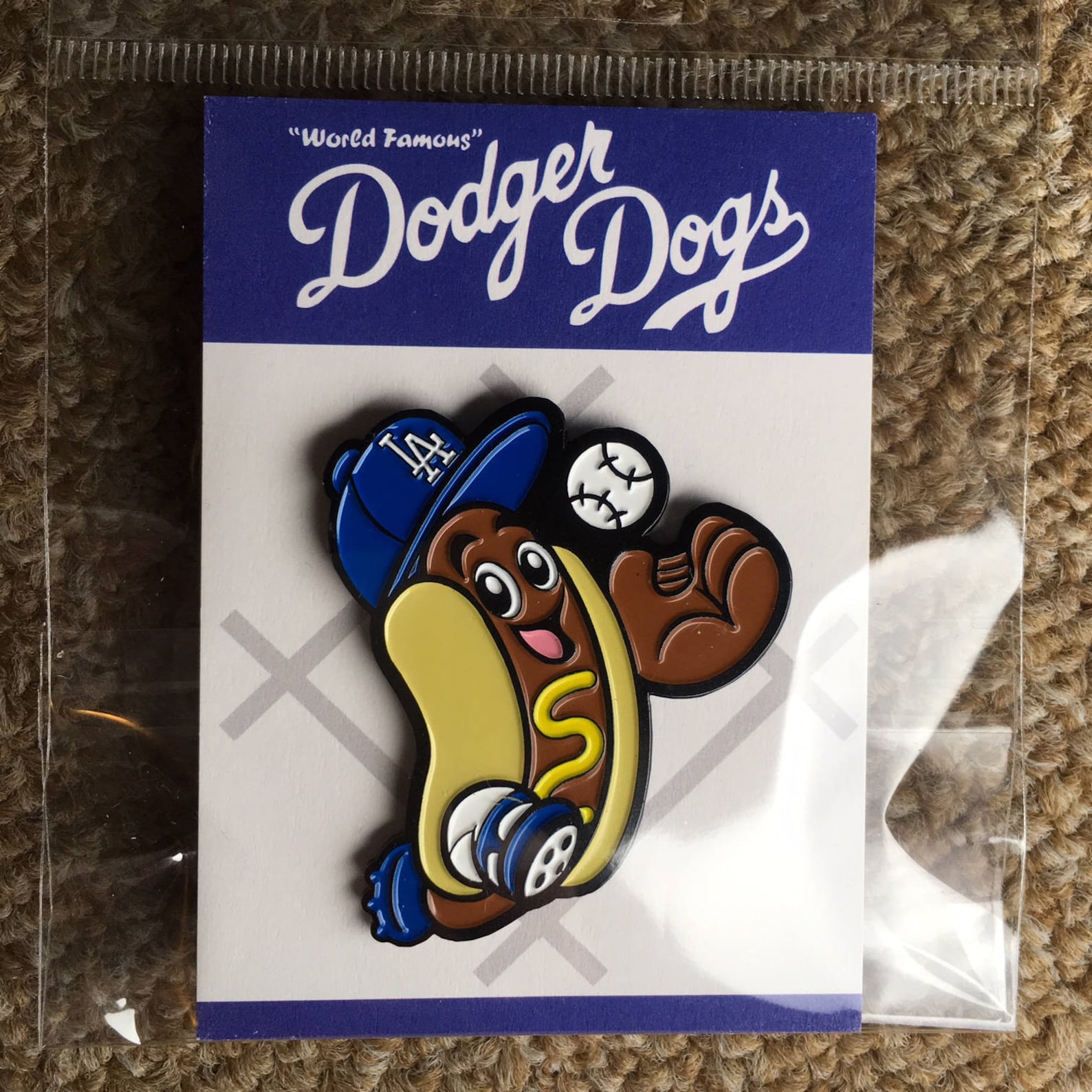 Dodger Dog Enamel Pin - Etsy