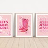 Disco Cowgirl Art Print. Teen Girl Wall Art. Pink Cowgirl Art. Girl ...