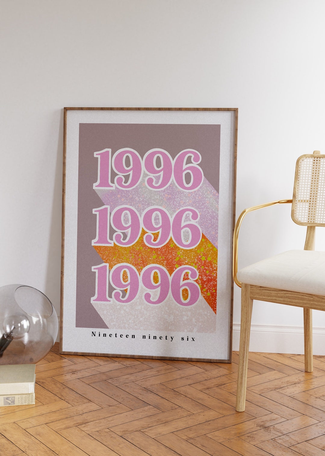 1996 Birthday Print , Birth Year, Birthday Gift Art Print , Unique ...