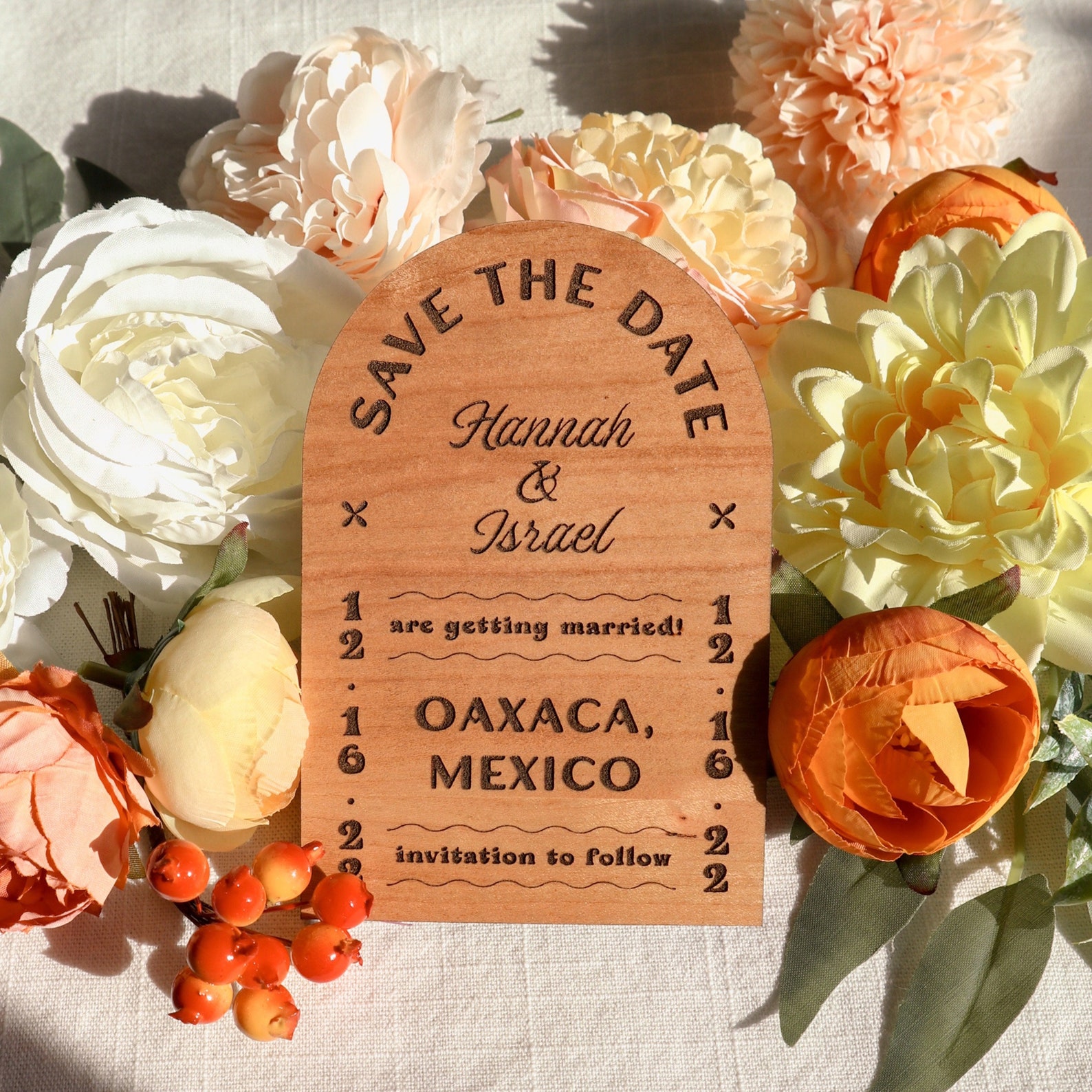 Customizable Boho Save the Date Transparent Clear Acrylic - Etsy