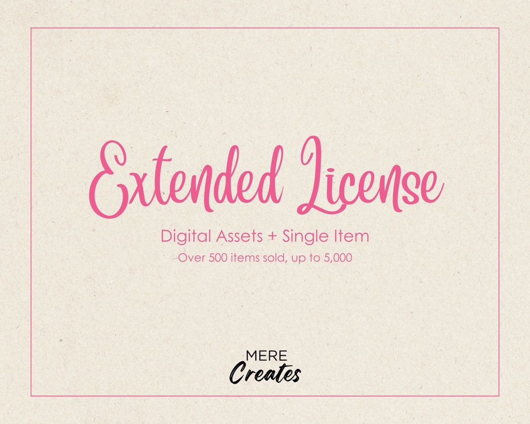 Extended License | Mere Creates | Digital Assets + Single Items | Pngs ...